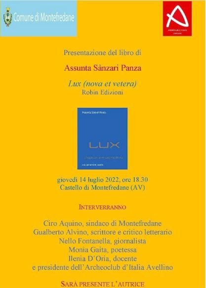 Presentazione del libro Lux (Nova et vetera) a Montefredane – Corriere ...