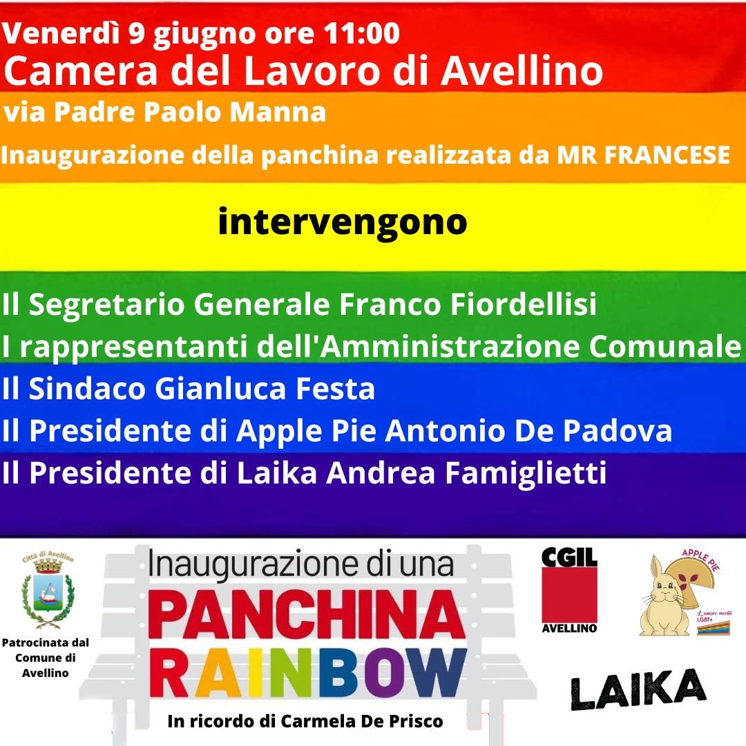 Una panchina arcobaleno in memoria di Carmela De Prisco – Corriere dell ...